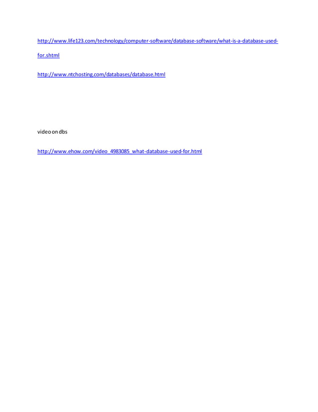 Database information | DOCX