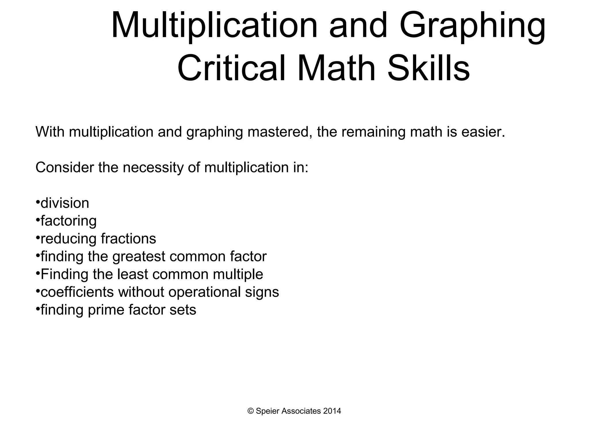 The X•Y Chart: Multiplication and Coordinates | PPT