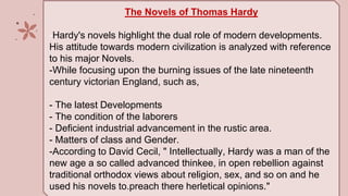 Criticism of Thomas Hardys novels | PPTX