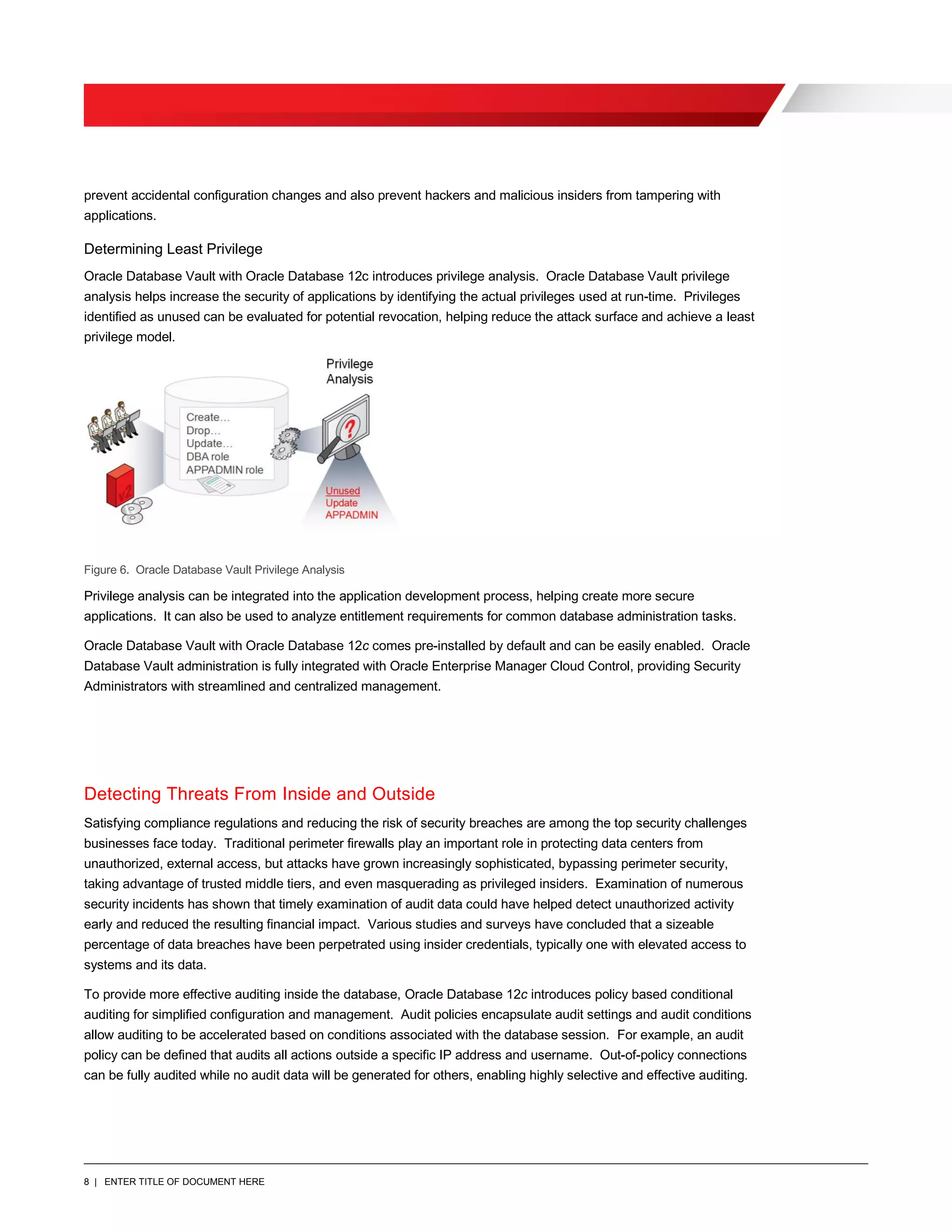 Oracle database 12c security and compliance | PDF