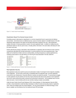 Oracle database 12c security and compliance | PDF