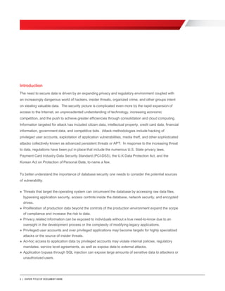 Oracle database 12c security and compliance | PDF