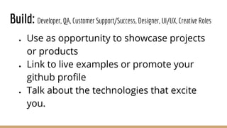 YYJ Tech Ladies - How to Build an Online Bio | PDF