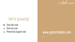 YYJ Tech Ladies - How to Build an Online Bio | PDF