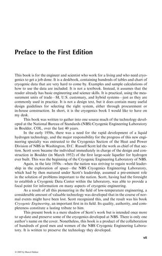 Cryogenic engineering second edition thomas m. flynn forstud (marcel ...