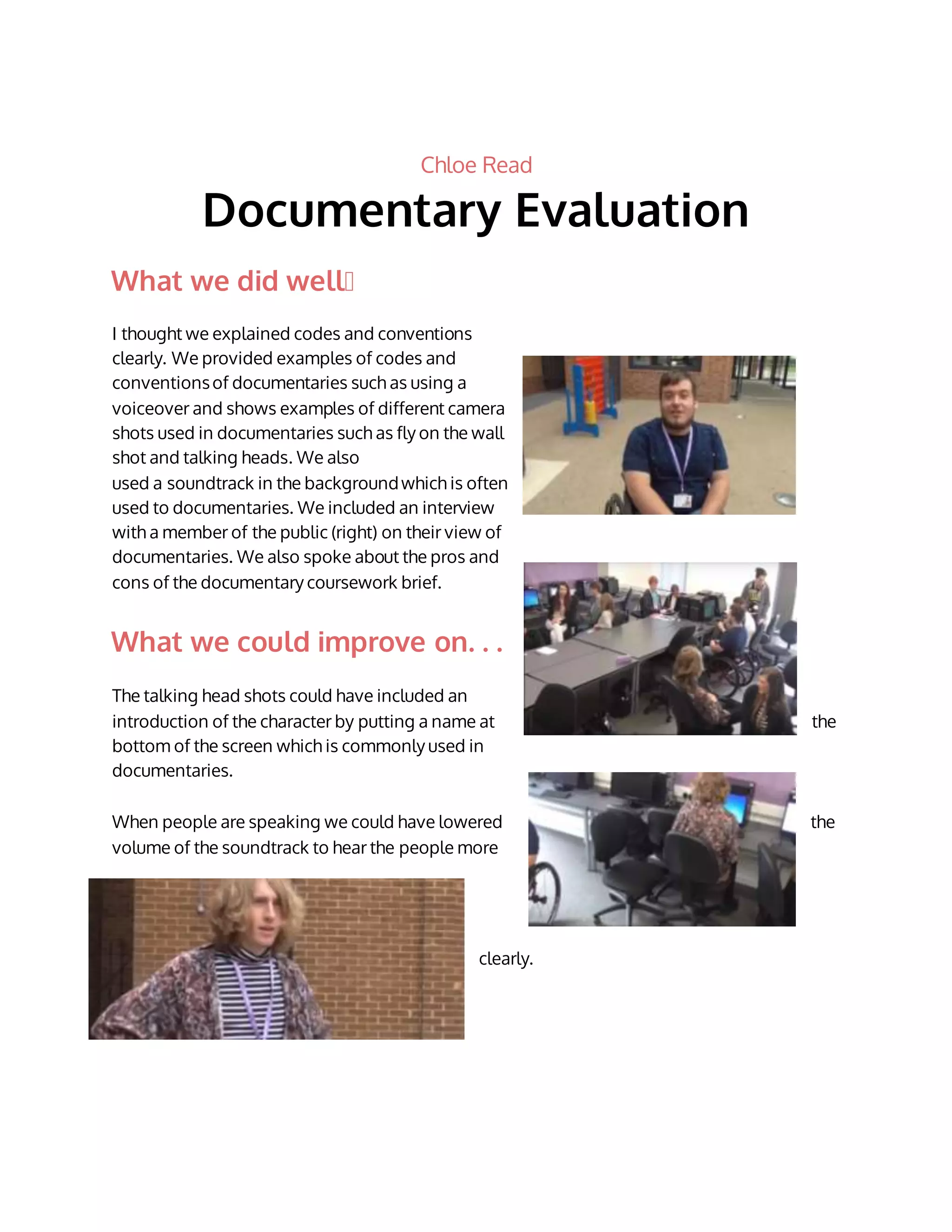 Documentary evaluation | PDF