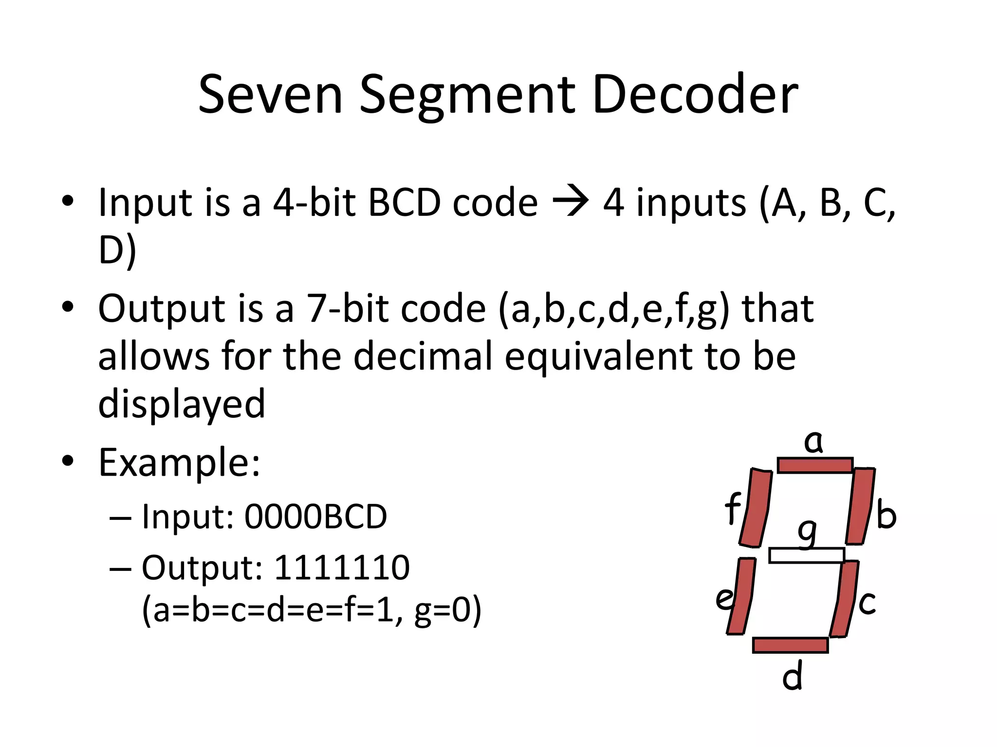 7 Segment Decoder | PPTX | Programming Languages | Computing
