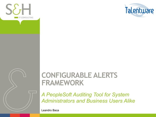 Configurable Alerts Framework for PeopleSoft | PPT