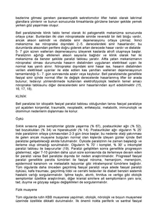 Periferik fasiyal paralizi: Bell paralizisi: Yüz felci | PDF