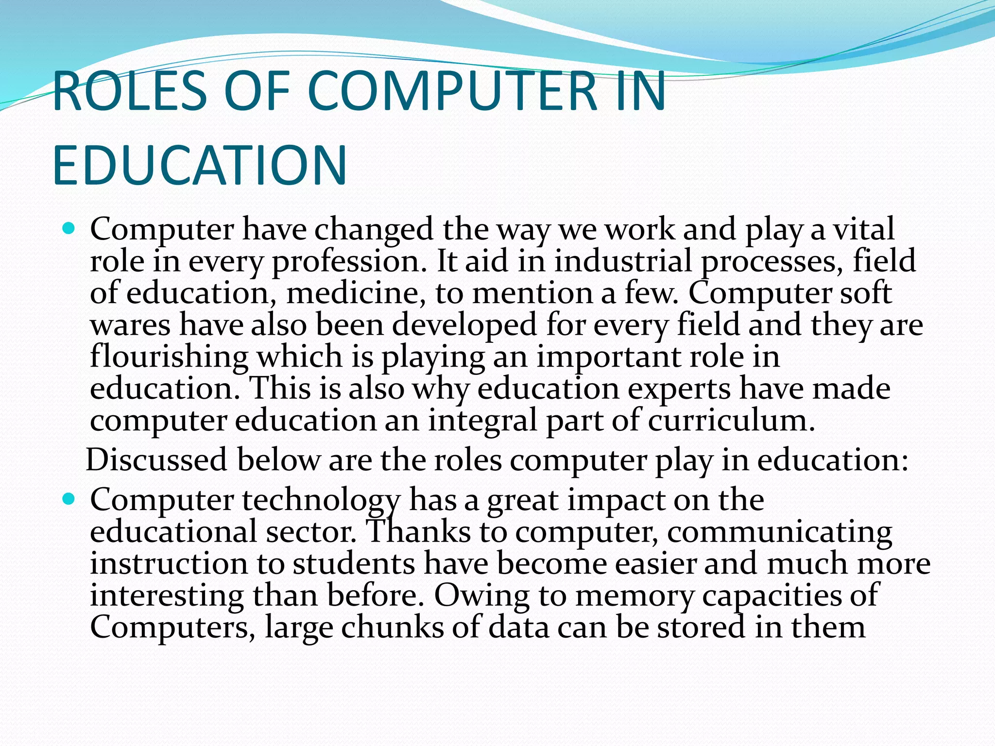 Computer Education Curriculum in Nursery and Primary School | PPTX
