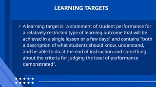 ASSESSMENT PURPOSES, LEARNING TARGETS AND METHODS.pptx