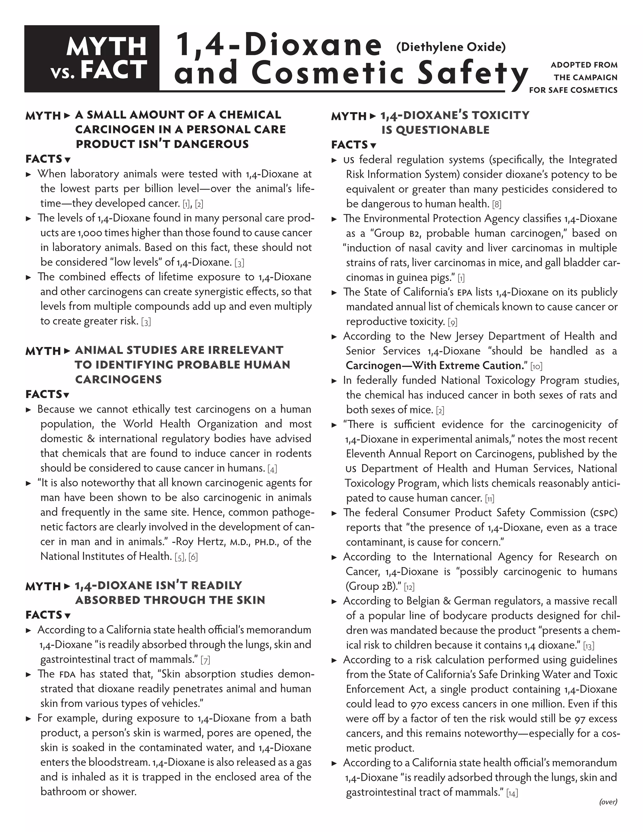 1,4 Dioxane & Cosmetic Safety | PDF