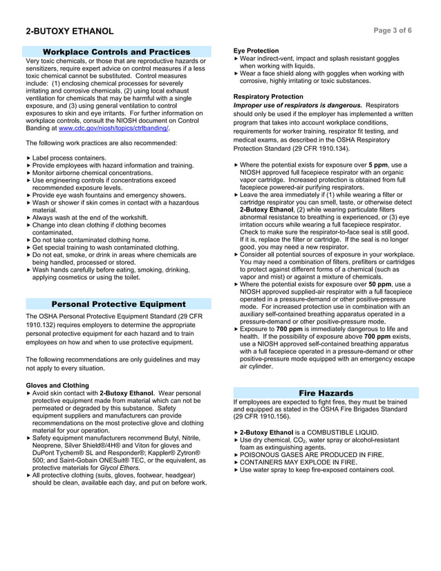 2-Butoxy Ethanol - Hazardous Substance Fact Sheet | PDF