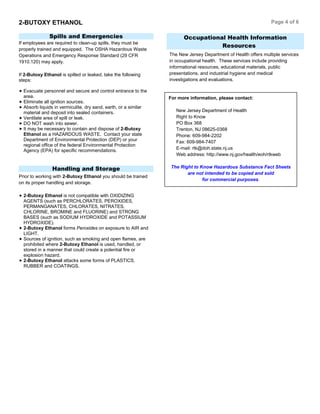 2-Butoxy Ethanol - Hazardous Substance Fact Sheet | PDF