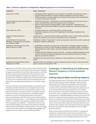 Environmental Toxicants & Maternal & Child Health - An Emerging Public ...