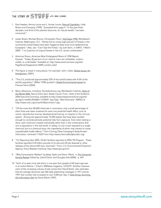 Facts from - The Story of Stuff | PDF