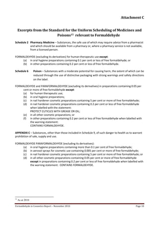Formaldehyde in Cosmetics | PDF