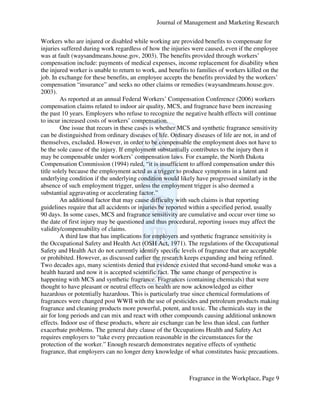 Fragrance in the Workplace - What Managers Need to Know | PDF