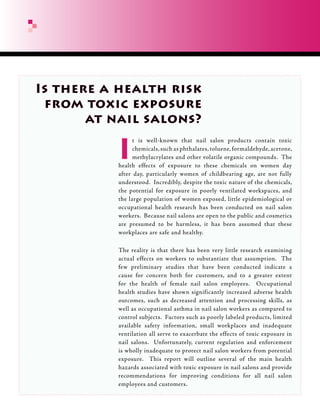 Glossed Over - Health Hazards Associated with Toxic Exposure in Nail ...
