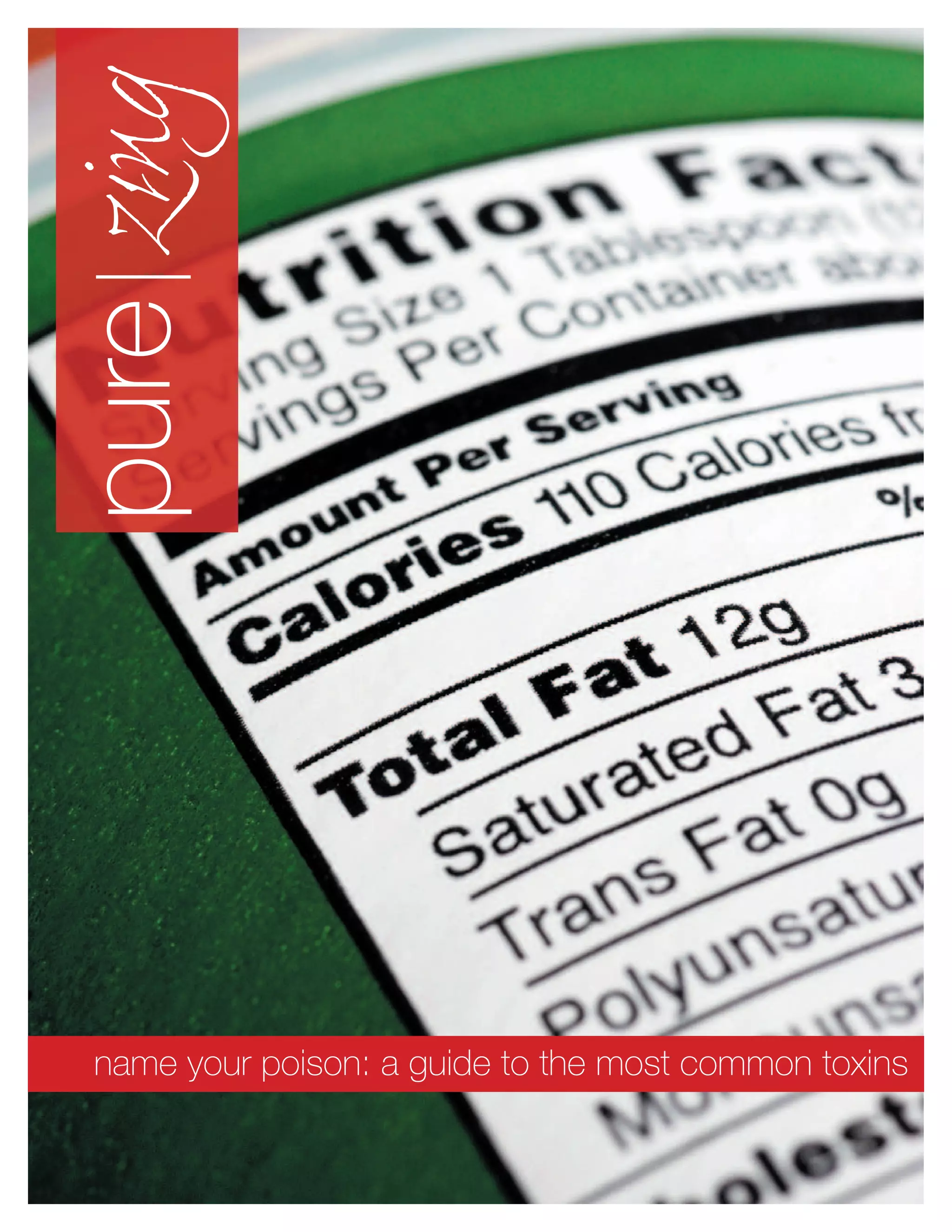 Guide to the Most Common Toxins in Food, Cosmetics & Cleaners | PDF