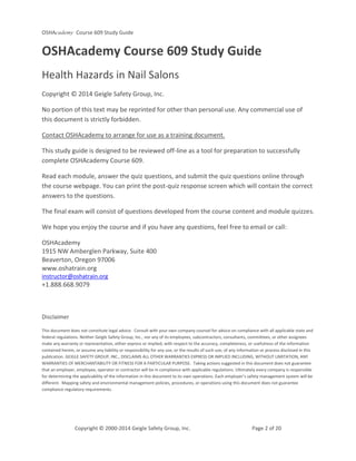 Health Hazards in Nail Salons | PDF