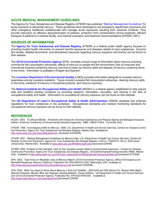 Mercury Exposure & Toxicity | PDF