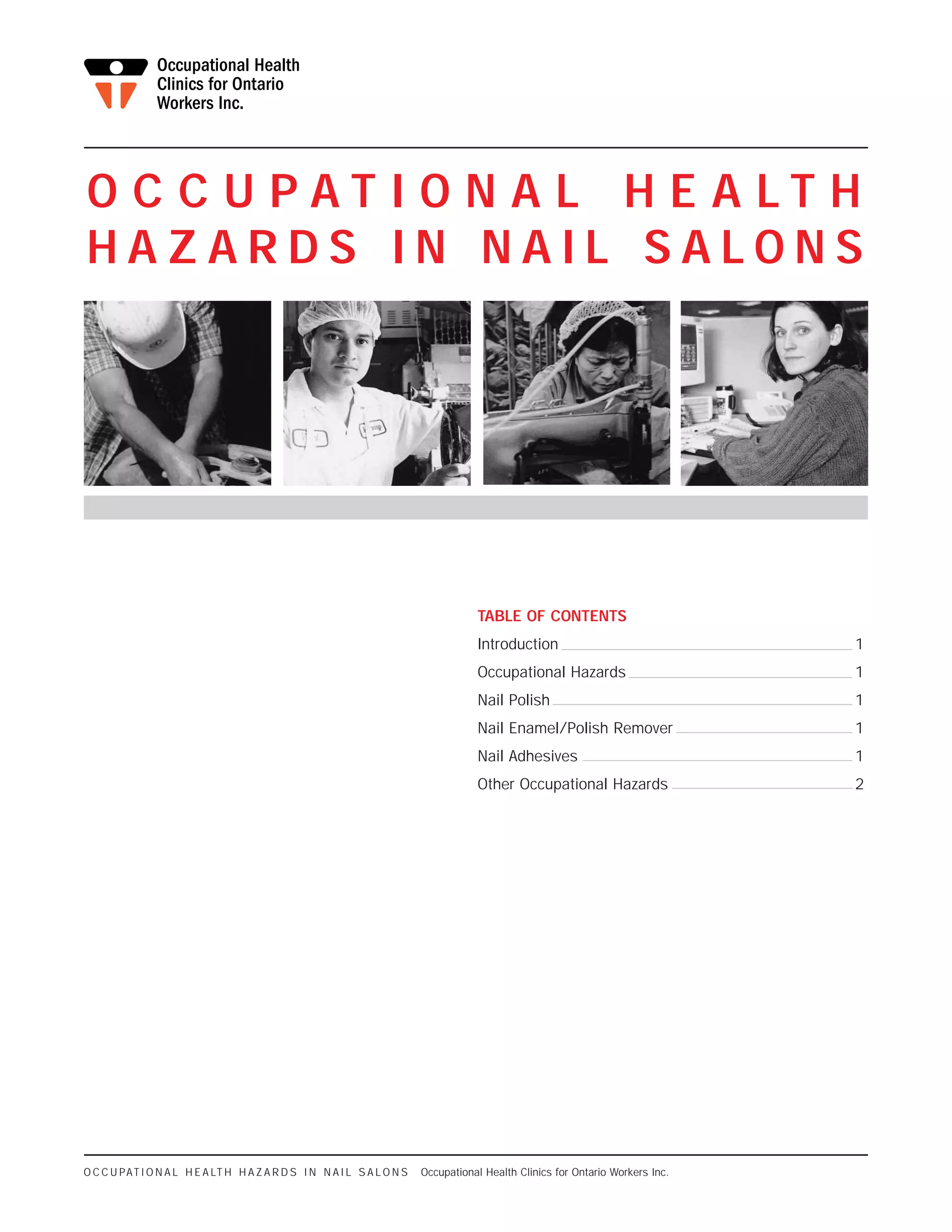 Occupational Health Hazards in Nail Salons | PDF