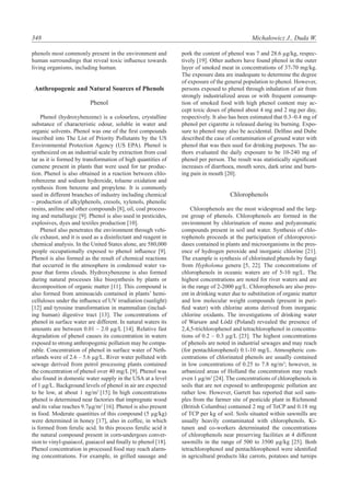 Phenols - Sources & Toxicity | PDF