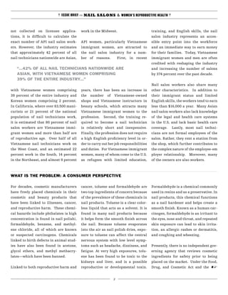 The Nail Salon Industry and the Impact of Cosmetic Toxins | PDF