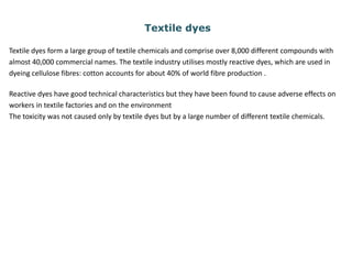 Toxicity of Dyestuffs | PPT