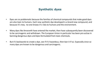 Toxicity of Dyestuffs | PDF