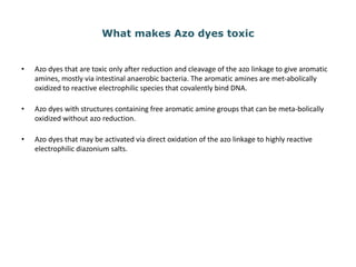 Toxicity of Dyestuffs | PDF