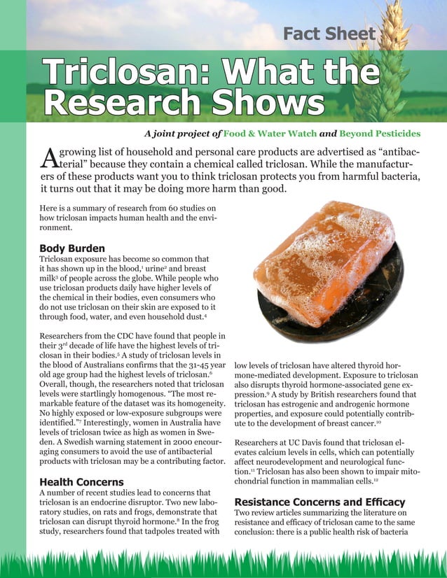 Triclosan - What the Research Shows - Doing More Harm than Good | PDF