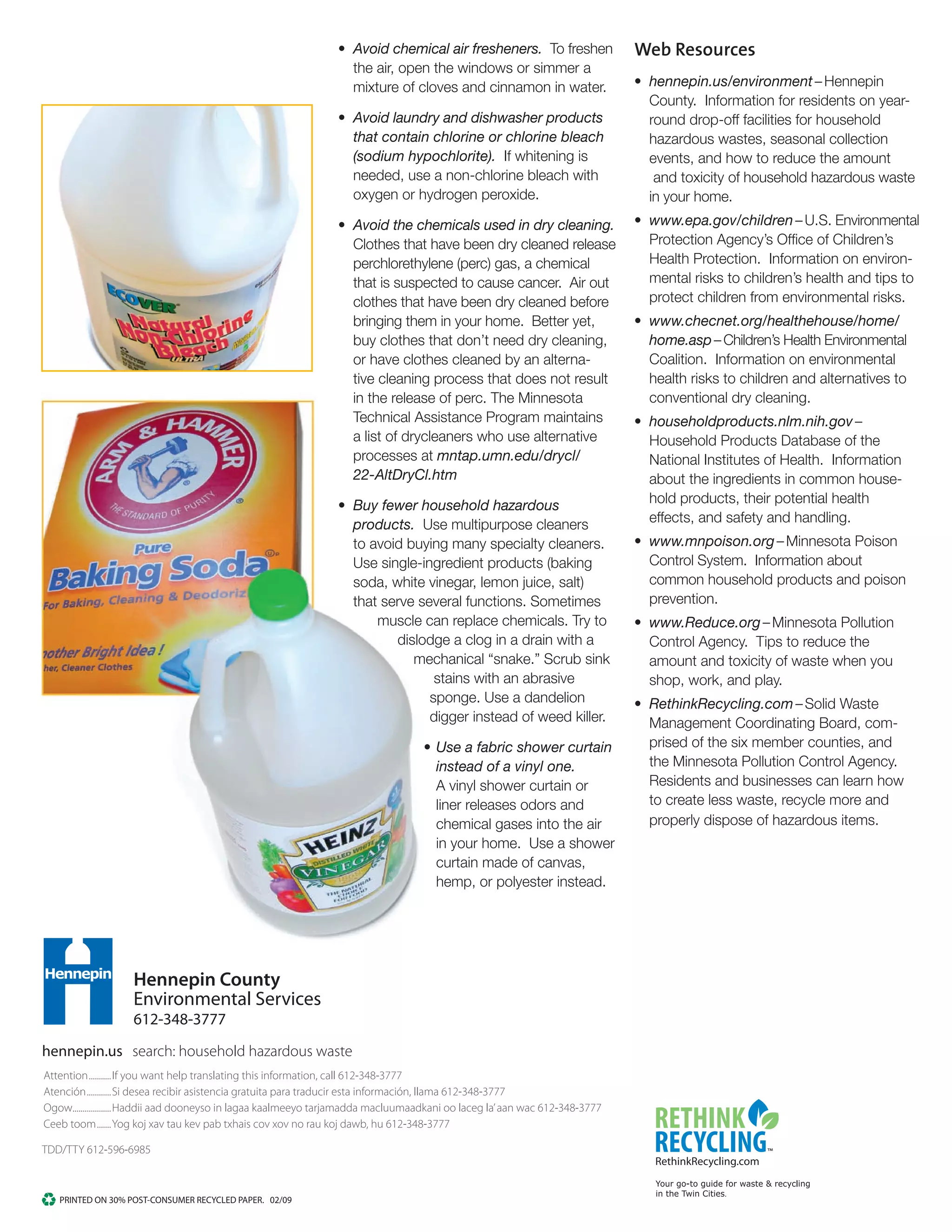 Ways to Reduce Harmful Chemicals in your Home | PDF | Indoor ...