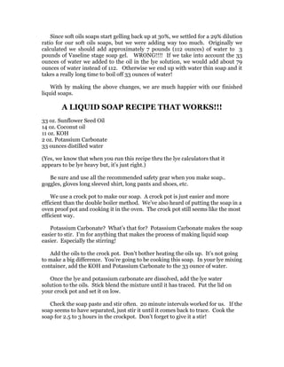 Making Liquid Soap - A Guide for Making your own Soap | PDF