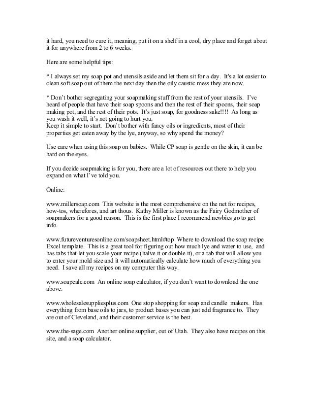 Cold Process Soap Making - A Guide for Making your own Soap