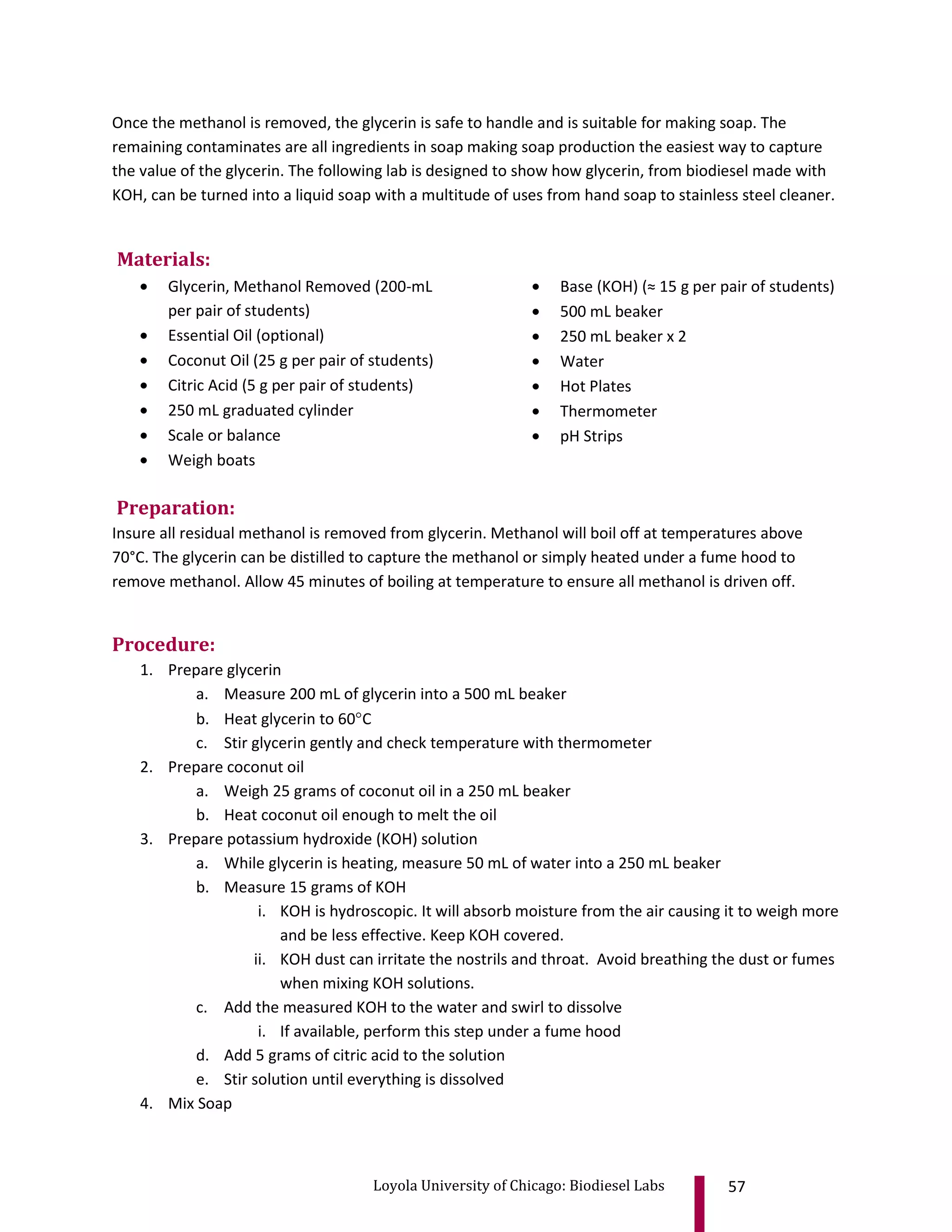 Making Liquid Soap - Teacher Manual - A Guide for Making your own Soap ...