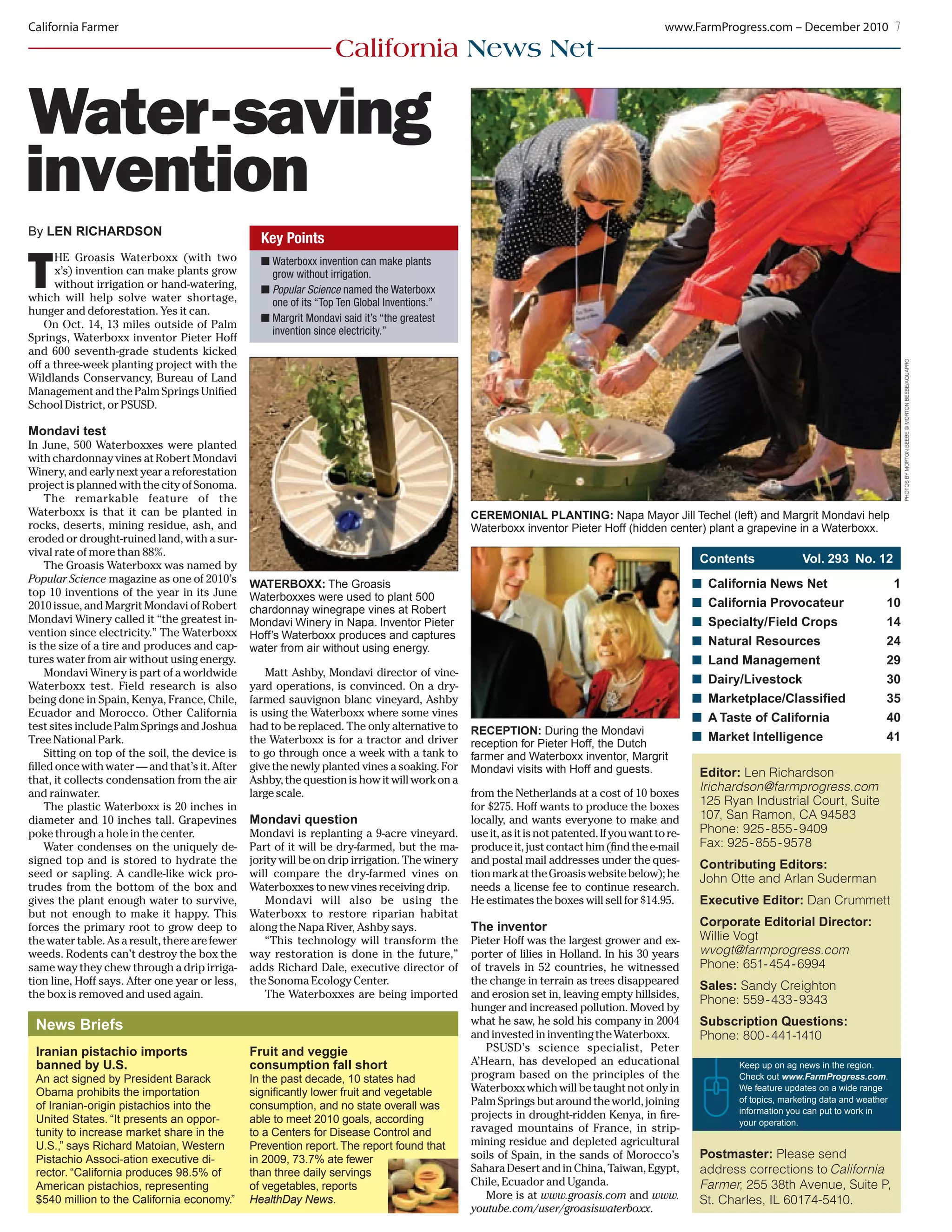 Water Saving Invention - the Groasis Waterboxx | PDF | Agriculture ...