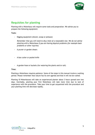 Groasis Waterboxx Handbook on Planting Instructions for Trees & Crops ...