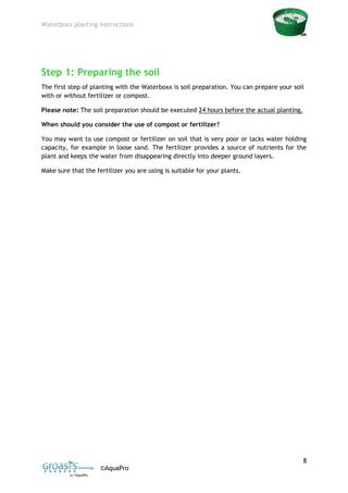 Groasis Waterboxx Handbook on Planting Instructions for Trees & Crops ...