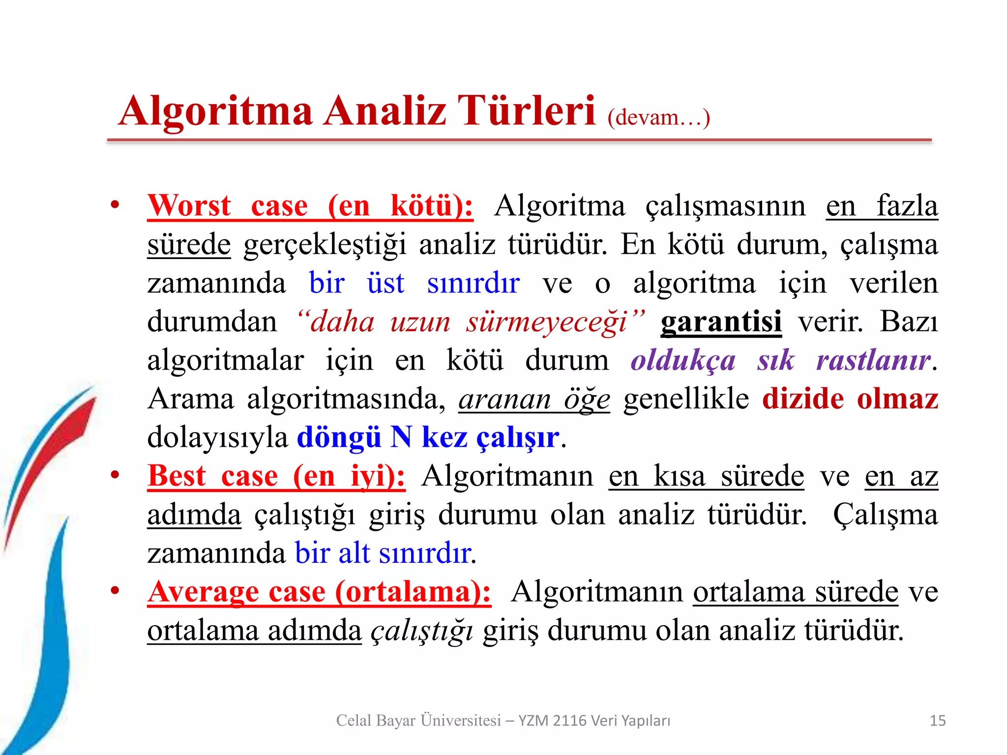 Yzm 2116 - Bölüm 2 (Algoritma Analizi) | PPTX