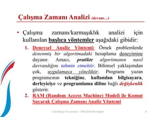 Yzm 2116 - Bölüm 2 (Algoritma Analizi) | PPT