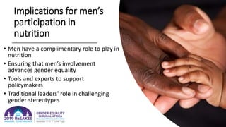 The role of men in nutrition | PPTX