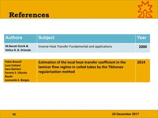 Inverse Heat Transfer Problems (IHTP) | PPT