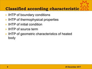 Inverse Heat Transfer Problems (IHTP) | PPTX