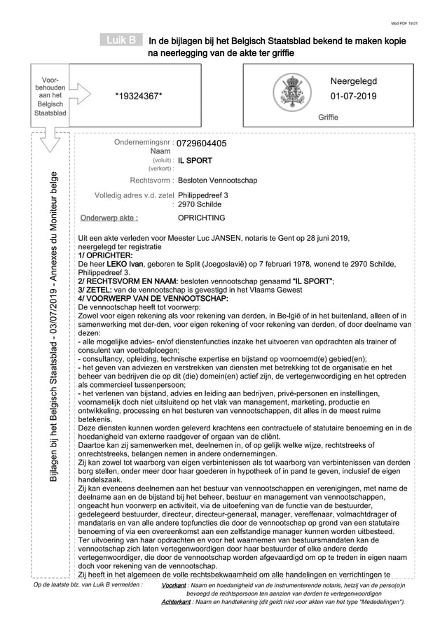 Ivan Leko richt eigen bedrijf op | PDF