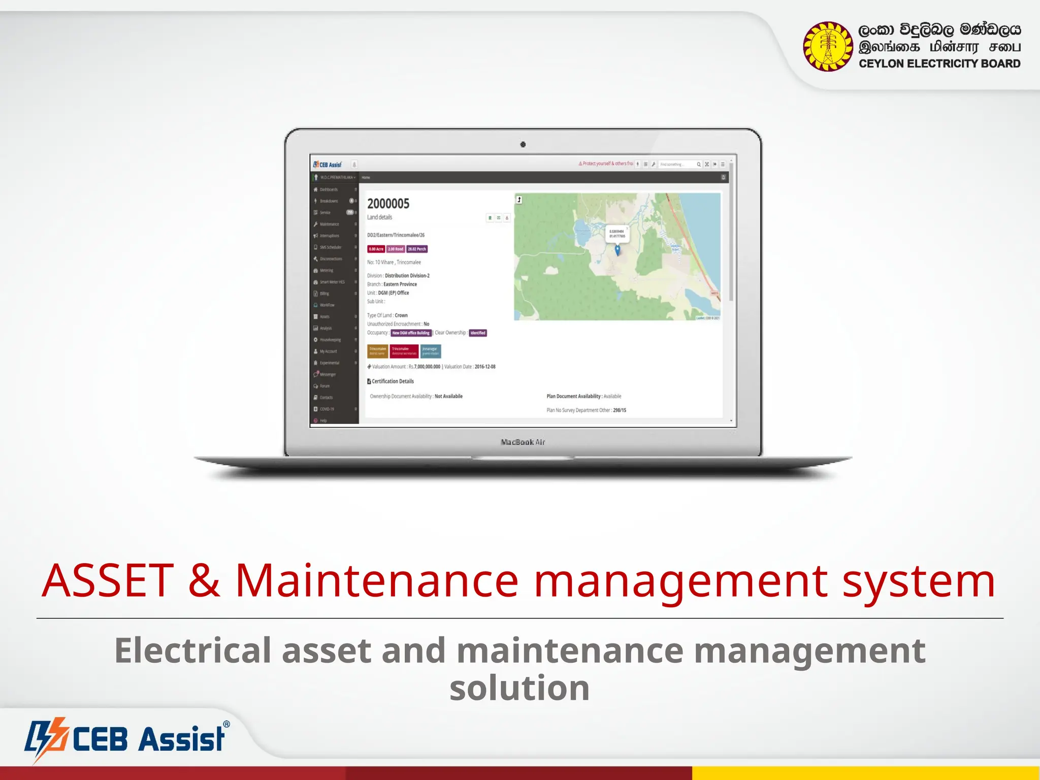 CEB Assist - Asset Maintenace Module Introduction | PPTX