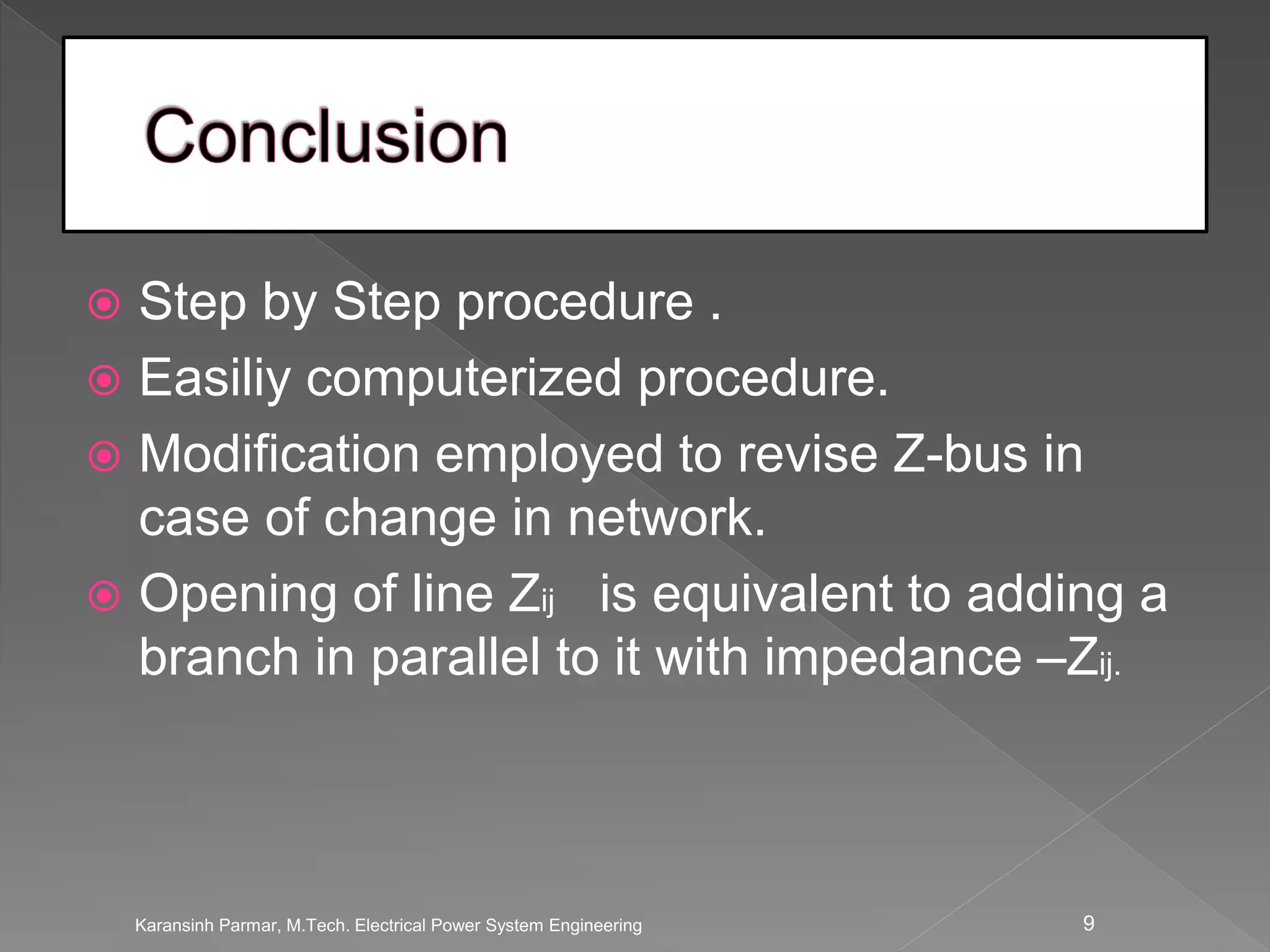 Z Bus Building Algorithm Ppt 7040