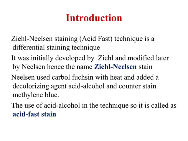 Z n staining | PPTX | Chemistry | Science