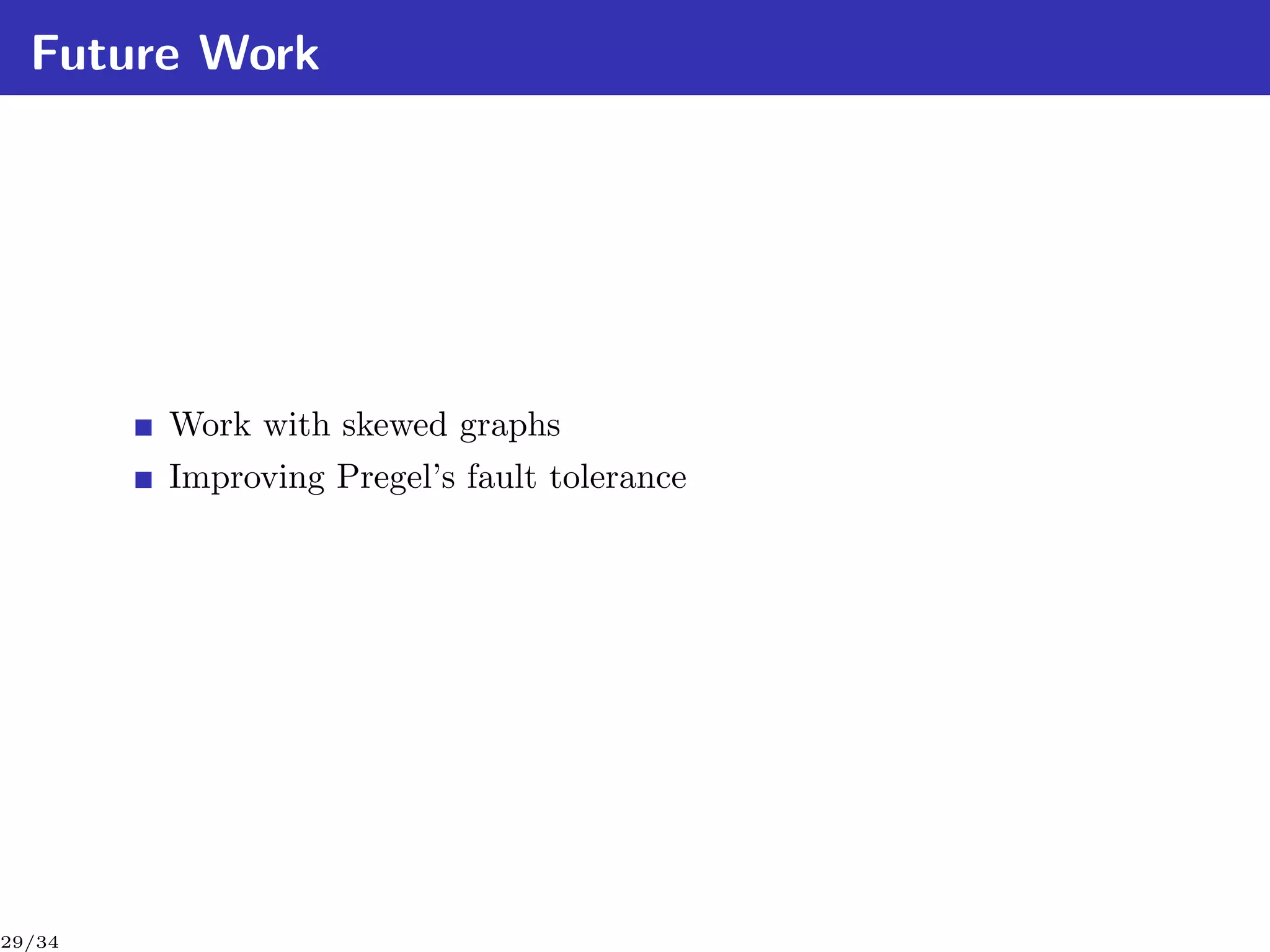 Presentation on "Mizan: A System for Dynamic Load Balancing in Large-scale Graph Processing" | PDF